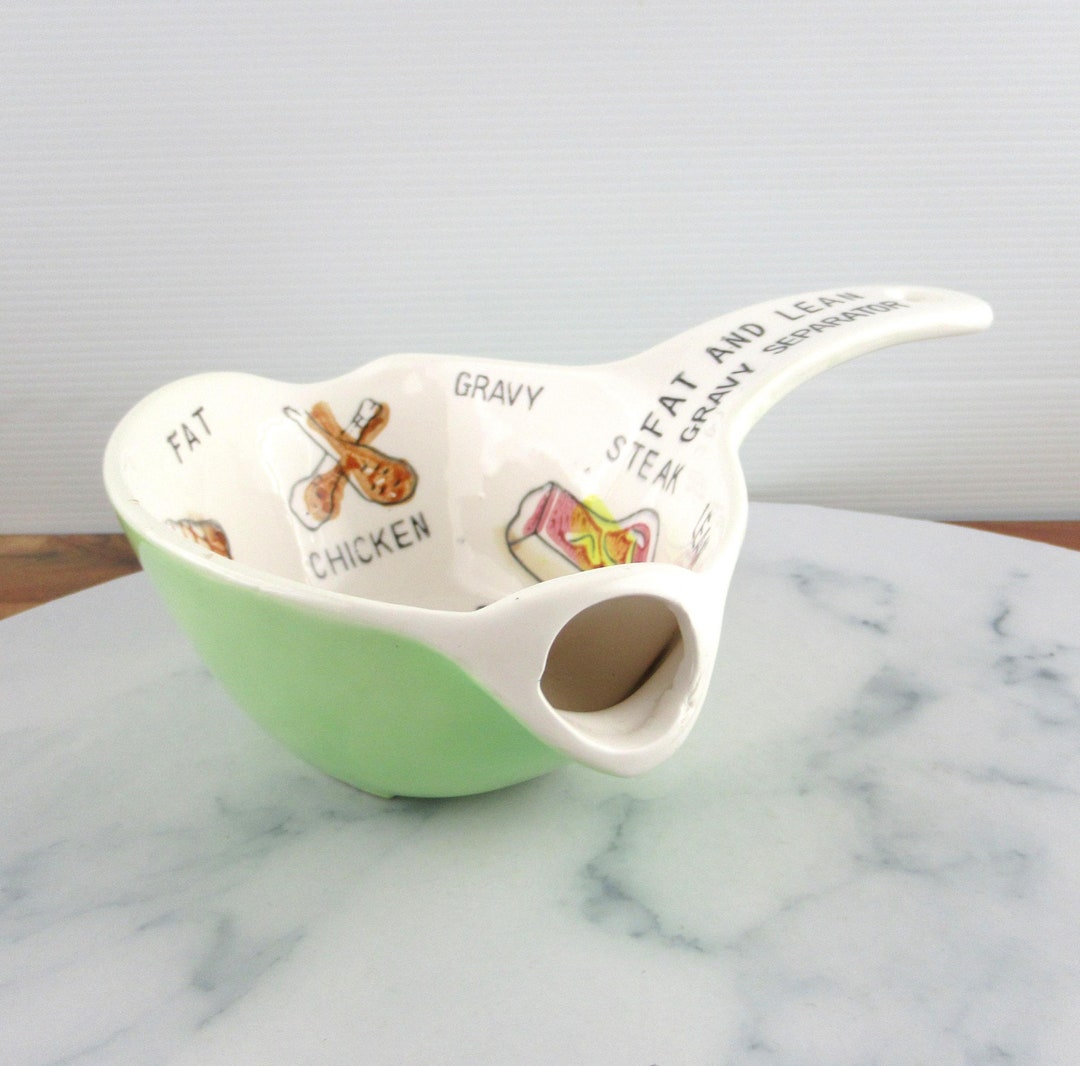 Vintage Ceramic Fat and Lean Gravy Fat Separator Sauce Jug, Made in ...