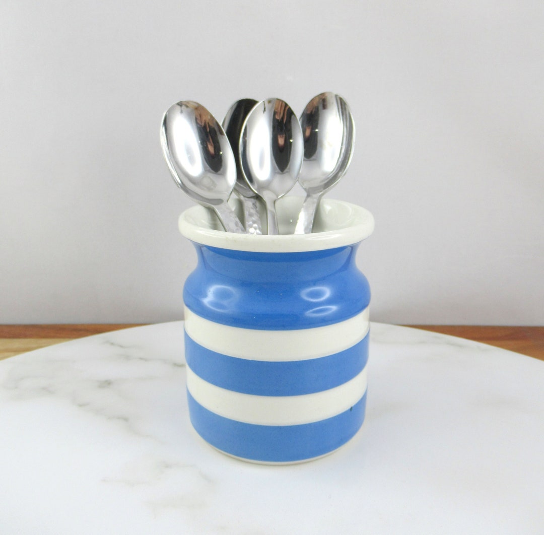 Small Vintage TG Green Pottery Cornishware Spice Canister, Teaspoon ...