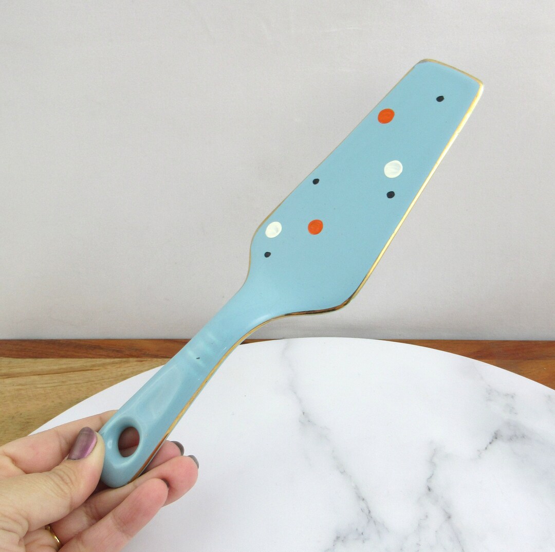 Vintage Old Foley James Kent Ceramic Cake Serving Utensil With Polka ...