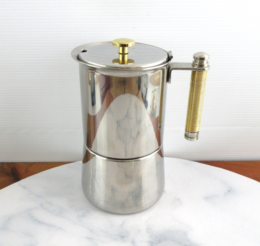 Vintage Italian Miss Lavazza Balzano Stove Top Stainless Steel Espresso ...