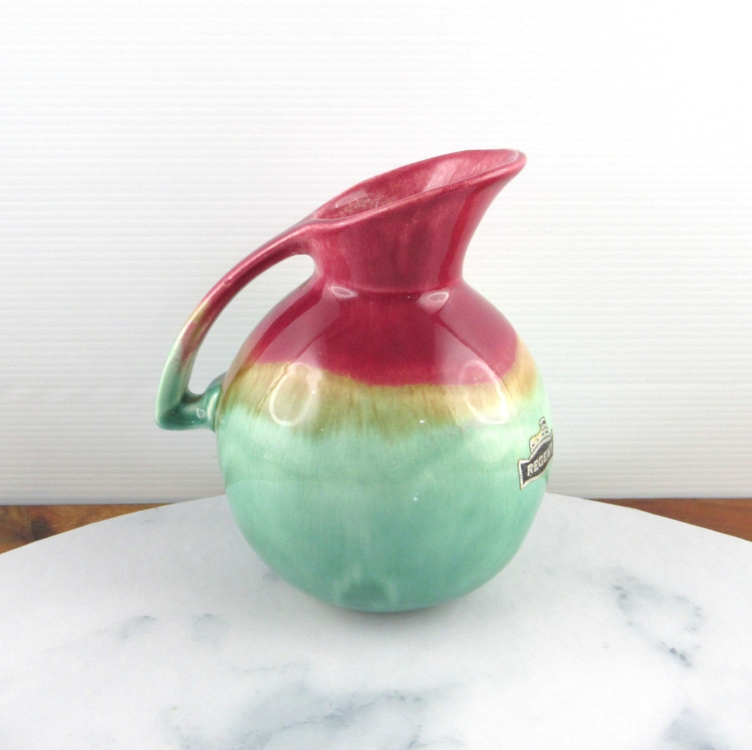 Vintage Australian Pottery Jug Vase, Pates Potteries Regent Ware Sydney ...