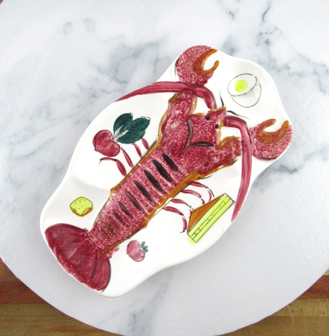 Vintage Ceramic Lobster Plate, Ironstone Ware Made in Japan, Hand ...