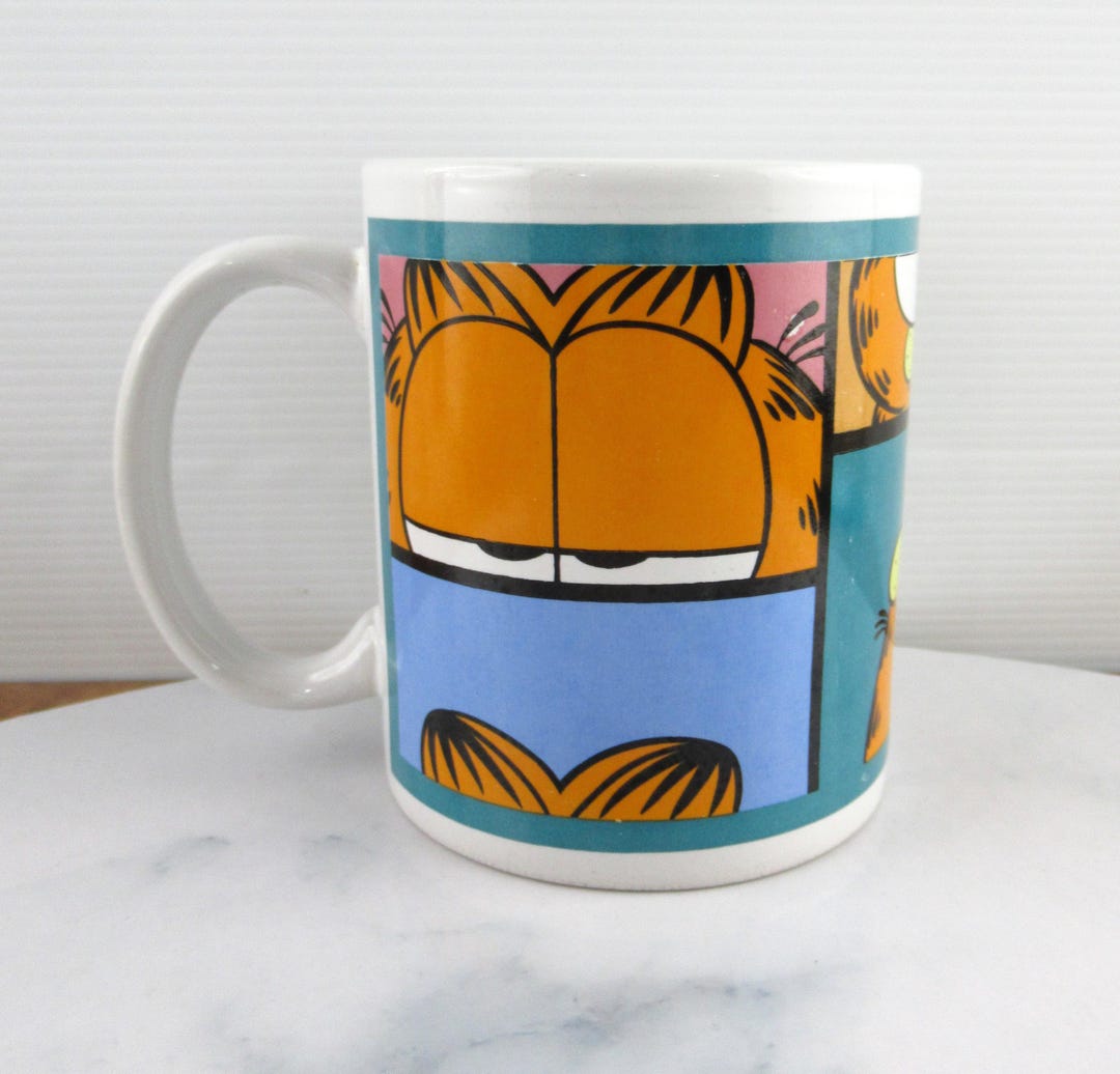 Vintage Garfield Comic Strip Style Ceramic Mug, Jim Davis, Ginger ...