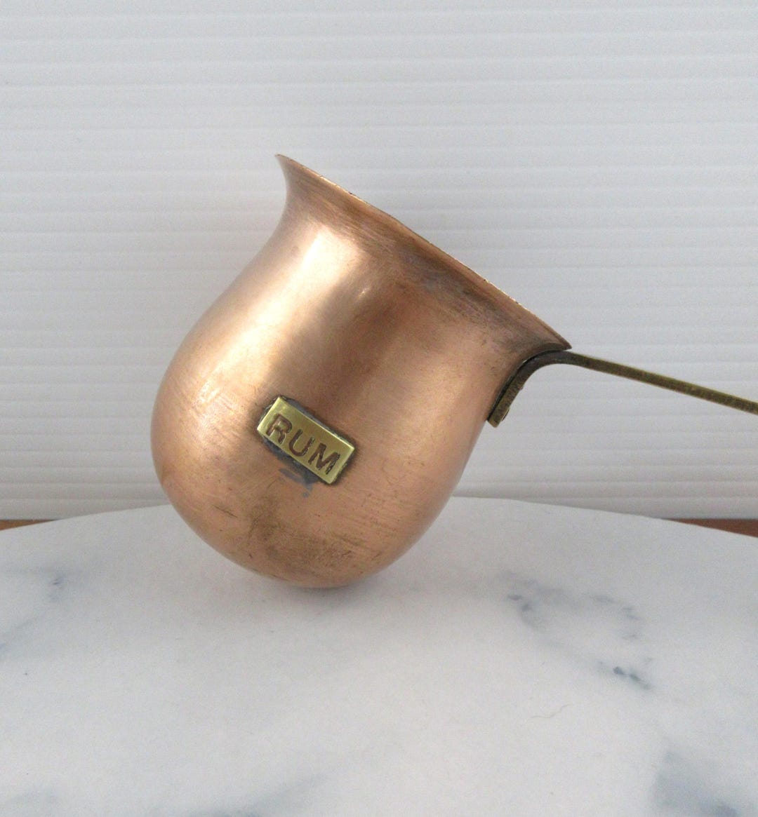 Vintage Brass & Copper Long Handle RUM Ladle, Mid Century Kitchen ...