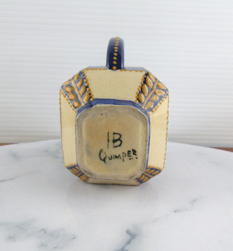 Vintage Henriot Quimper French Hand Painted Pottery Creamer Jug, French ...