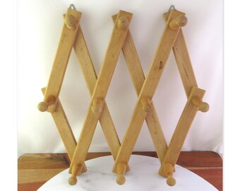Vintage Accordion Peg Rack - Etsy