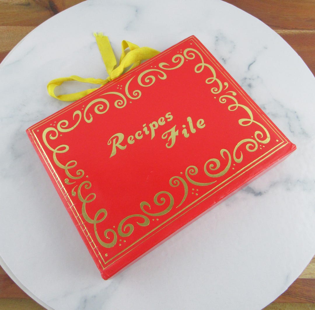 Vintage Recipe File Organiser, Cooking Recipe Storage Expandable ...
