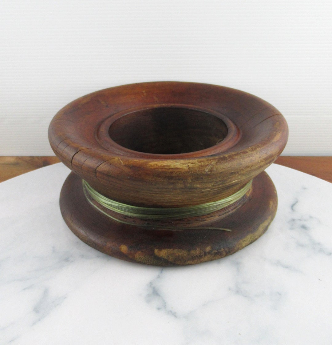 Vintage Wooden Fishing Hand Line, Vintage Rustic Wood Hand Reel, Beach ...