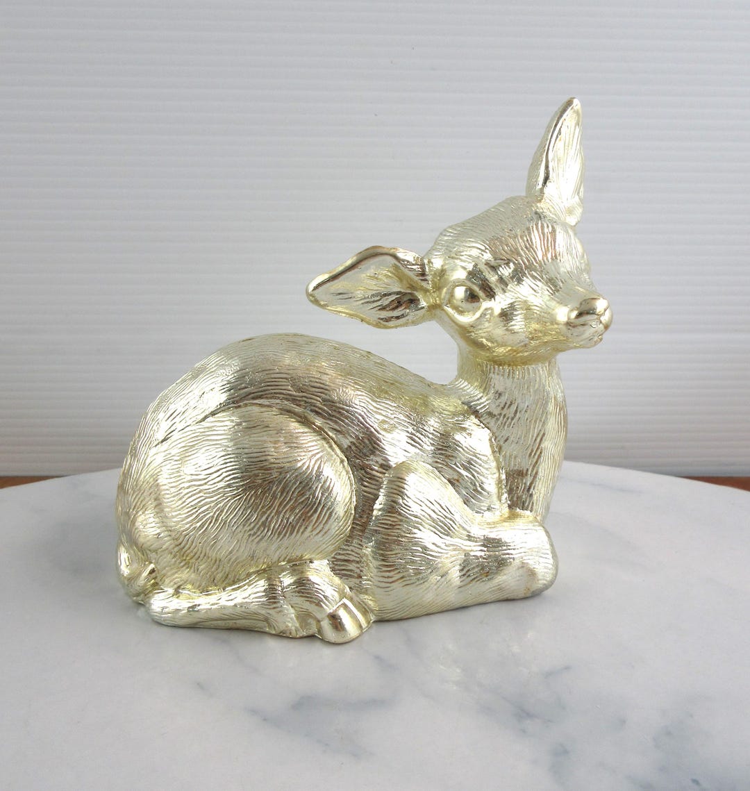 Vintage Metal Deer Money Box Coin Bank, Kitsch Deer Woodland Decor ...