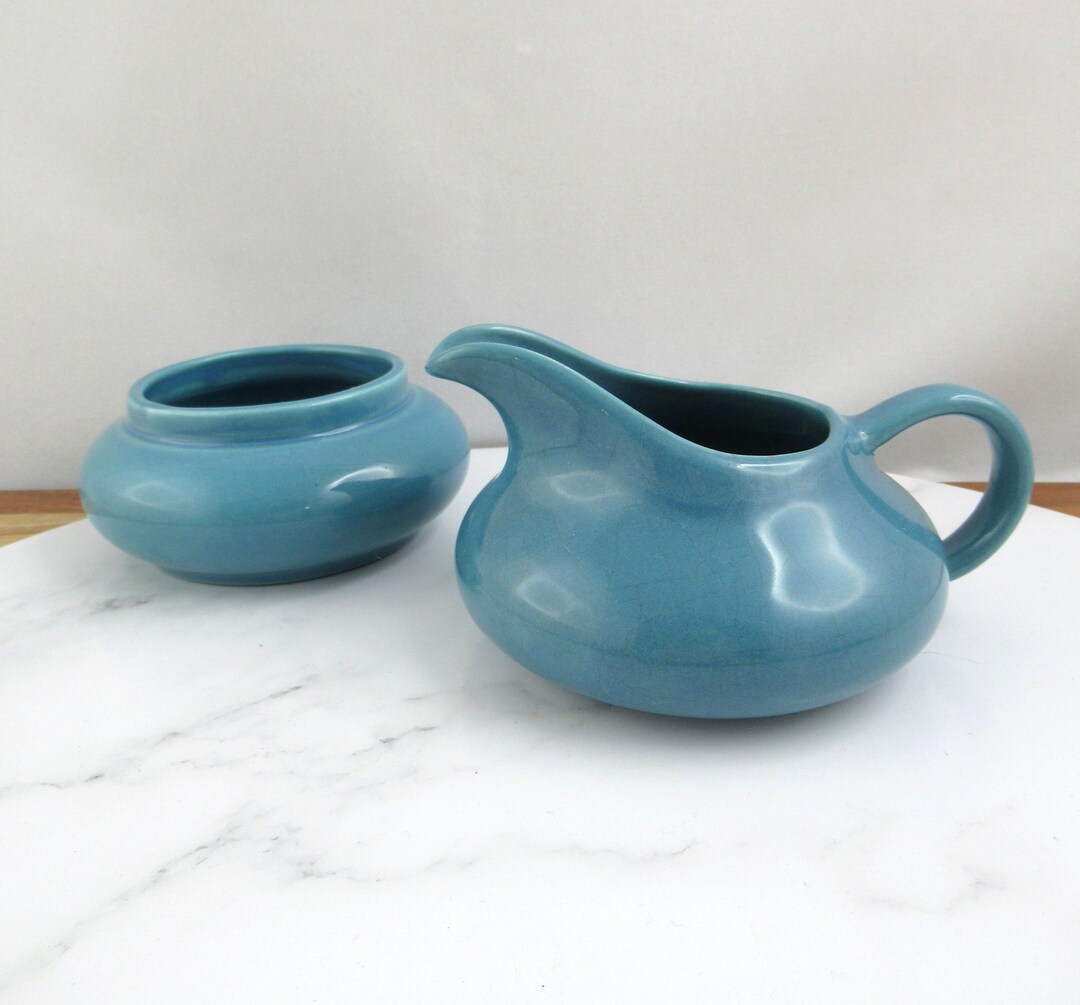 Vintage Port Elliot Pottery Creamer Jug & Matching Open Sugar Set ...