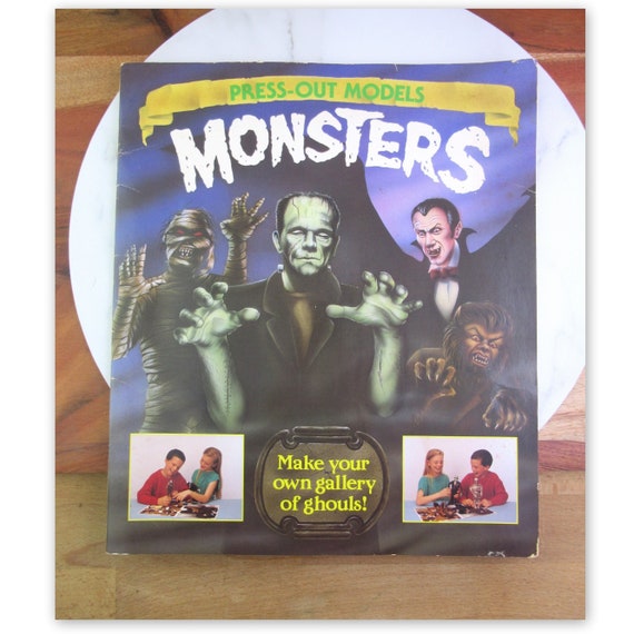 Vintage Monsters Press-out Models Book 1993 Watermill Press - Etsy