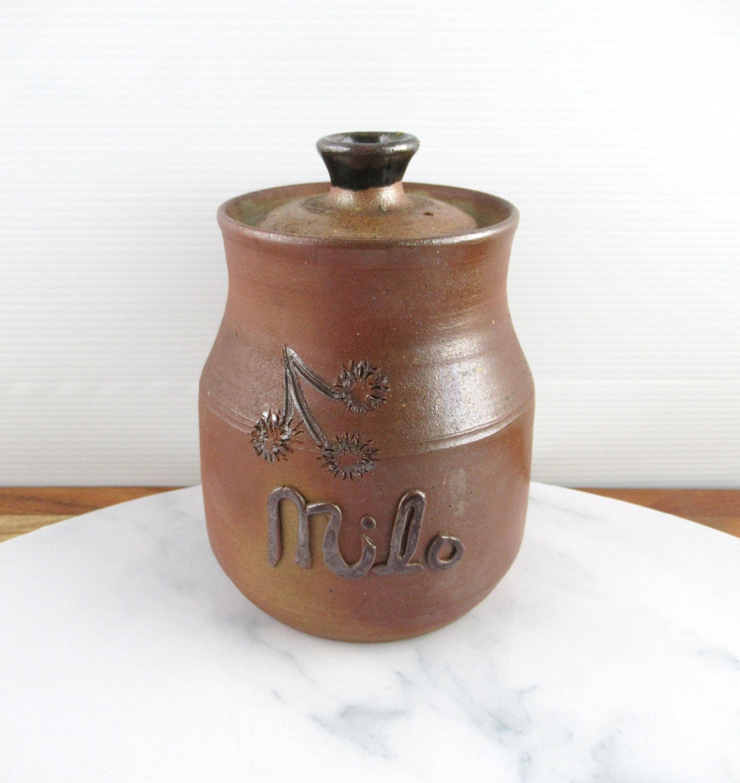 Vintage Australian Pottery Milo Storage Jar, Lidded Kitchen Container ...