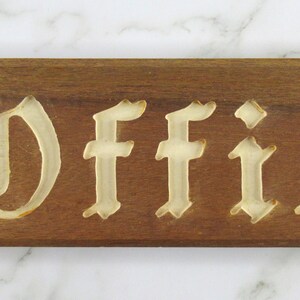 Vintage Wooden Office Door Sign, Office Decor, Retro Wooden Office ...