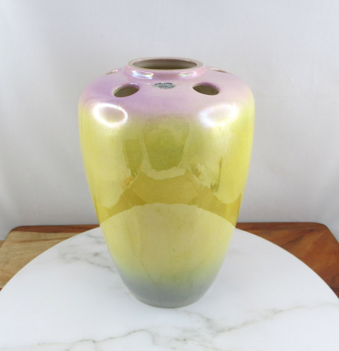 Large Vintage Ceramic Kalmar Australian Pottery Gladioli Vase, Pink ...