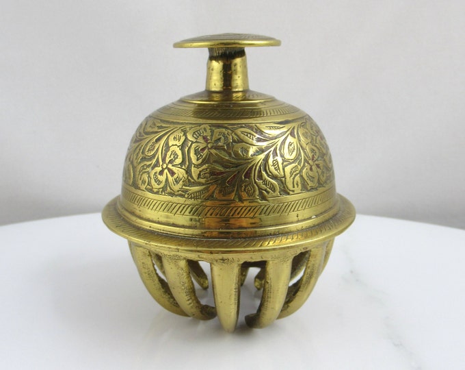 Vintage Brass Indian Elephant Claw Bell, Cage Bell - Etsy