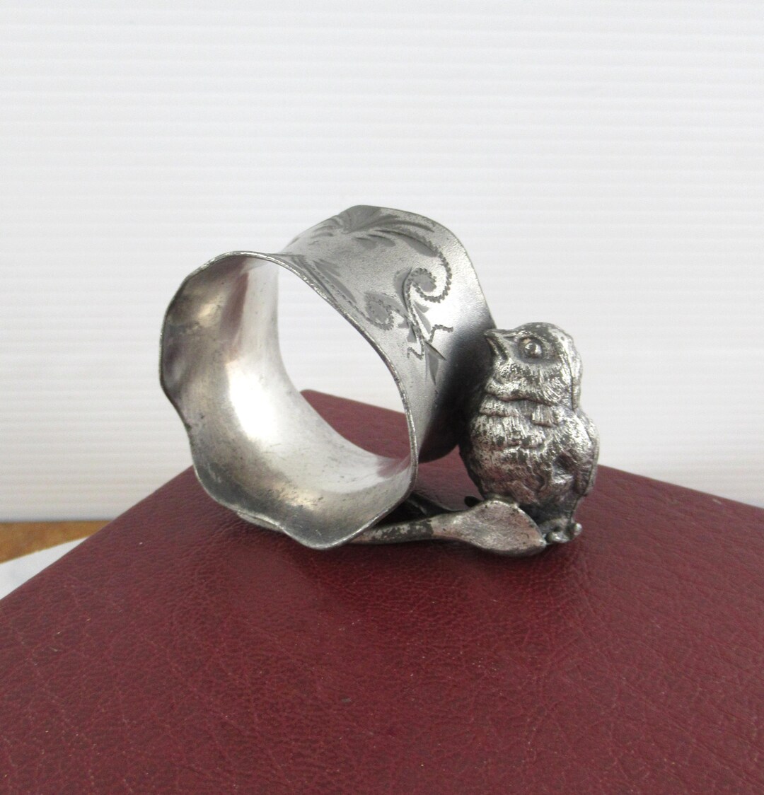 Antique Victorian Silver Plated Bird & Wishbone Napkin Ring ...