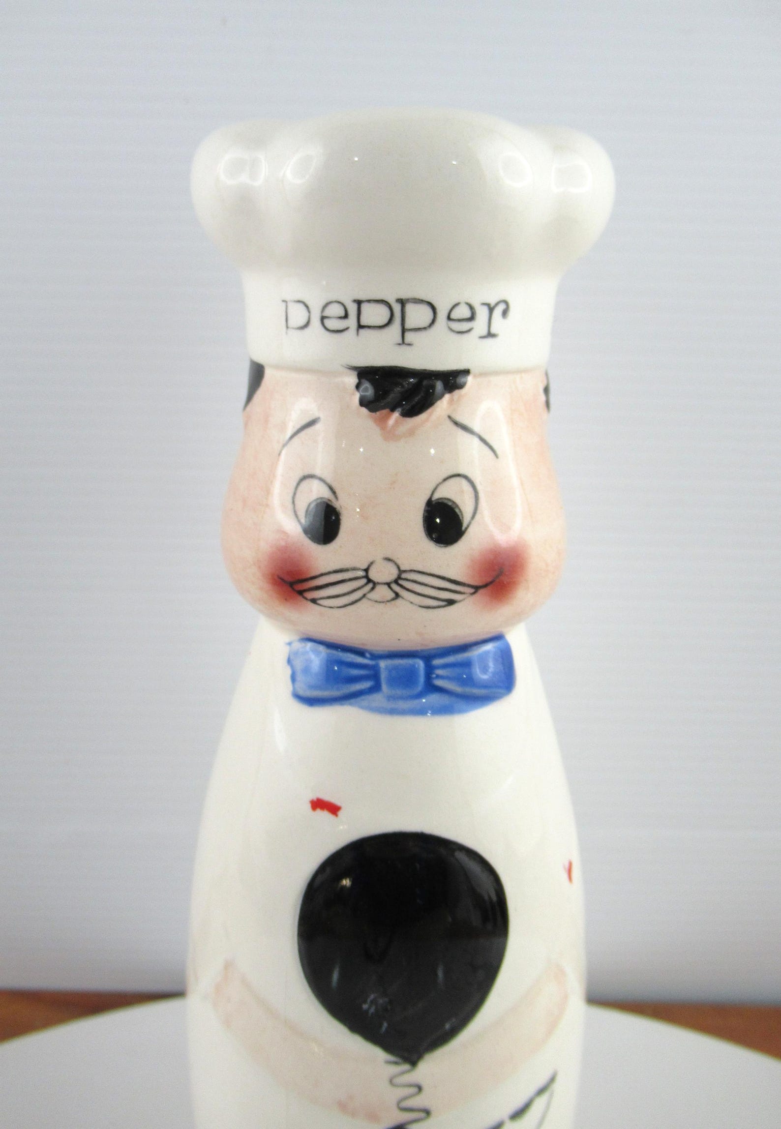 Large Vintage Kitsch Chef Pepper Shaker, Single Shaker, Mid Century ...