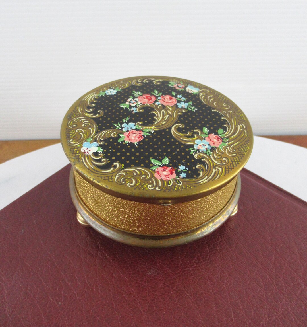 Pretty Vintage KIGU of London Powder Box / Compact Mirror, Made in ...