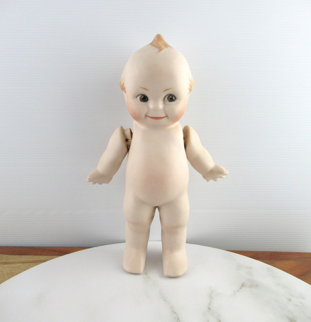 Large Vintage Ceramic Bisque Kewpie Style Doll With Wings & Jointed ...