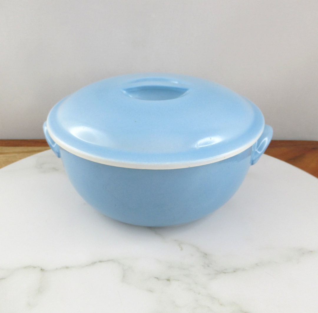 Vintage Royal Worcester Fireproof Blue Casserole Pot With Lid, Lidded ...