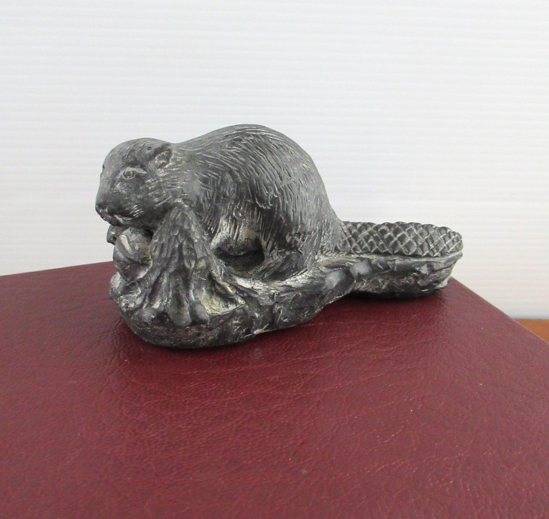 A Wolf Original Vintage Beaver Figurine, the Wolf Sculpture, Hand Made ...