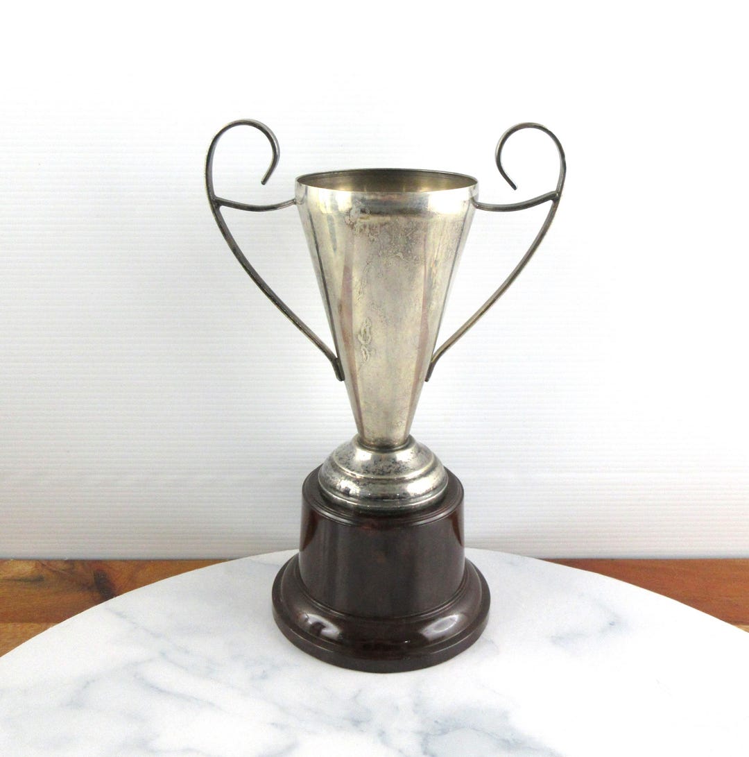 Vintage Silver Plated Trophy Cup With Bakelite Base, Art Deco Style ...