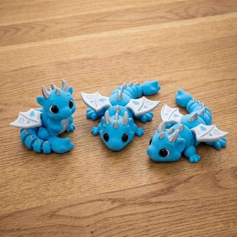 100+ Mini Flexi Dragons STL Pack, Articulated 3D Print Files (digital ...