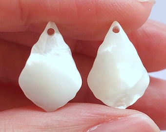 Large Genuine White MOP Shell Smooth Flat Tear Drop 16mm to - Etsy