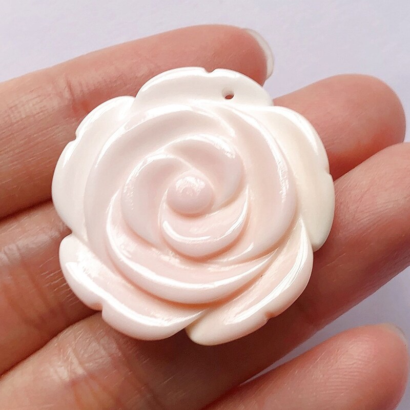Carved Rose Pendant - Etsy