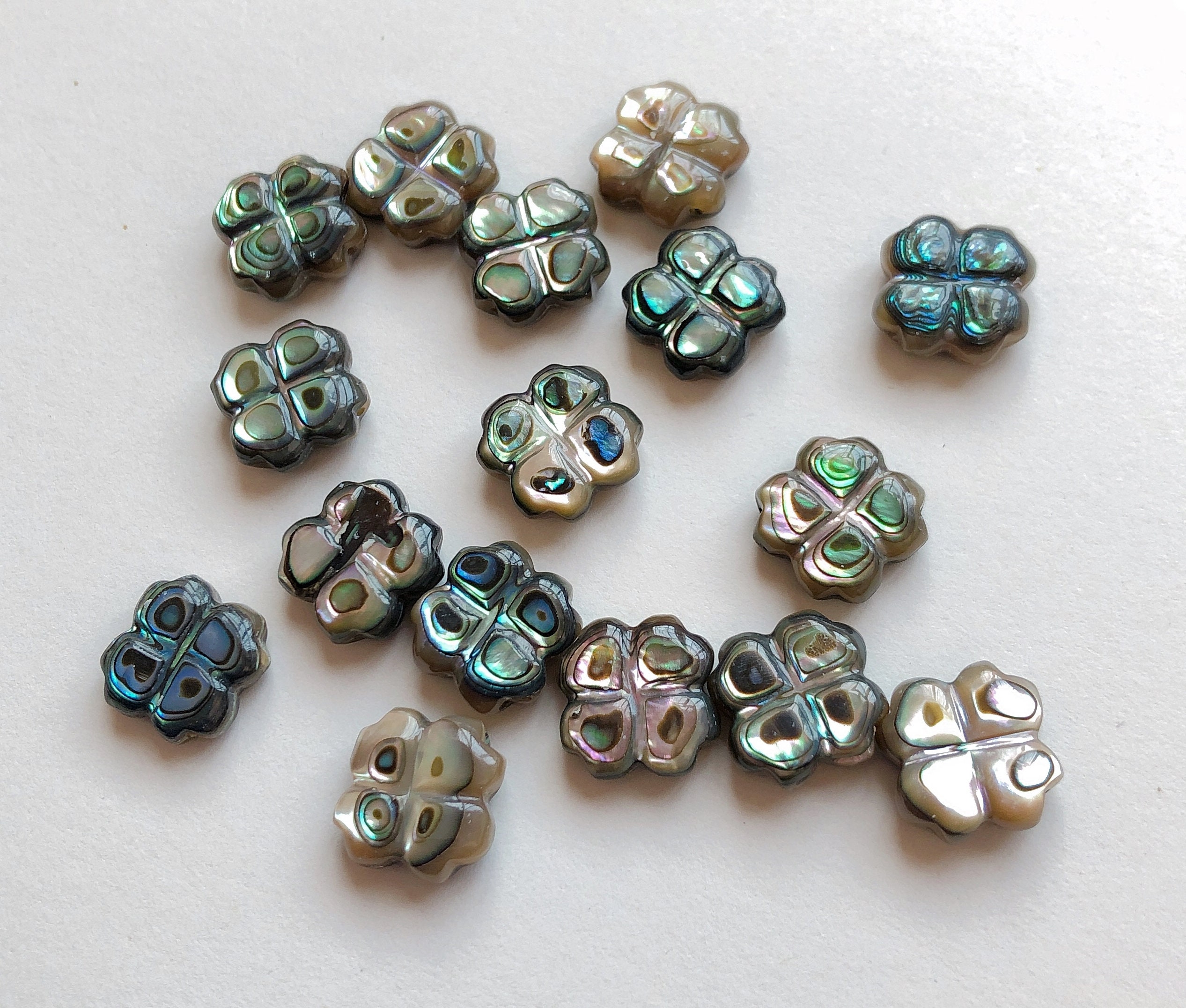 Abalone Shell Four Leaf Clover Beads 12x12 Mm C8431 - Etsy