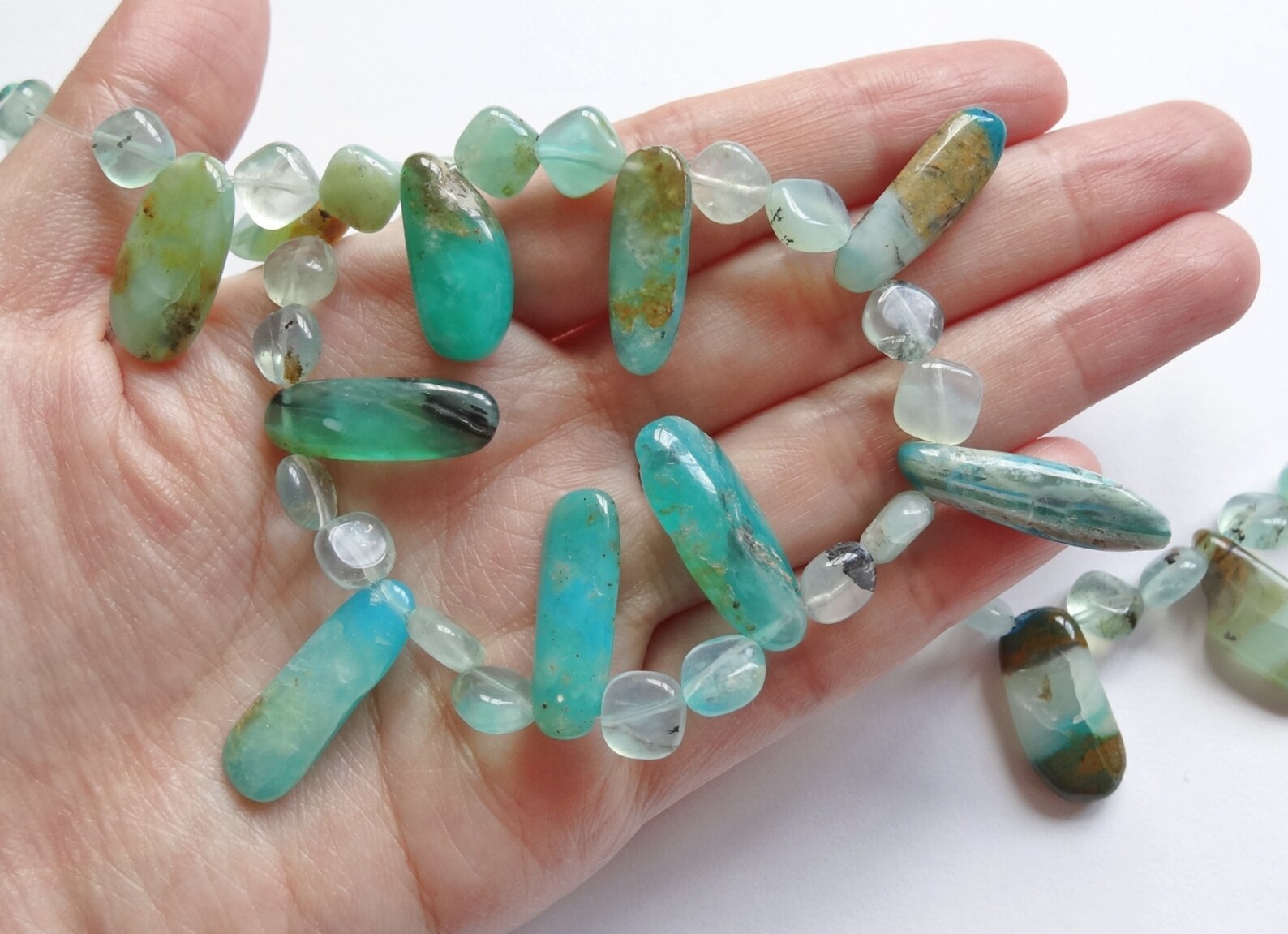 Natural Genuine Peruvian Blue Opal Freeform Jelly Mixed Shape | Etsy