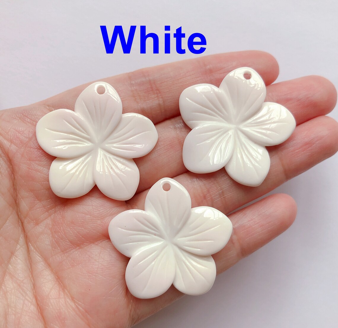 Pink Queen Conch Shell Carved Five Petal Plumeria Flower | Etsy