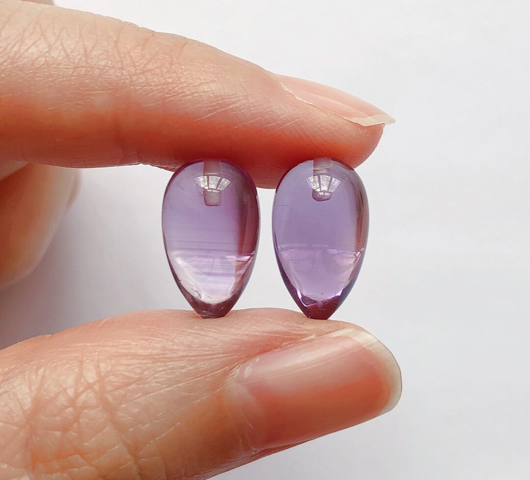 Brazilian Amethyst Upside Down Half Drilled Acorn Inverted Teardrops ...