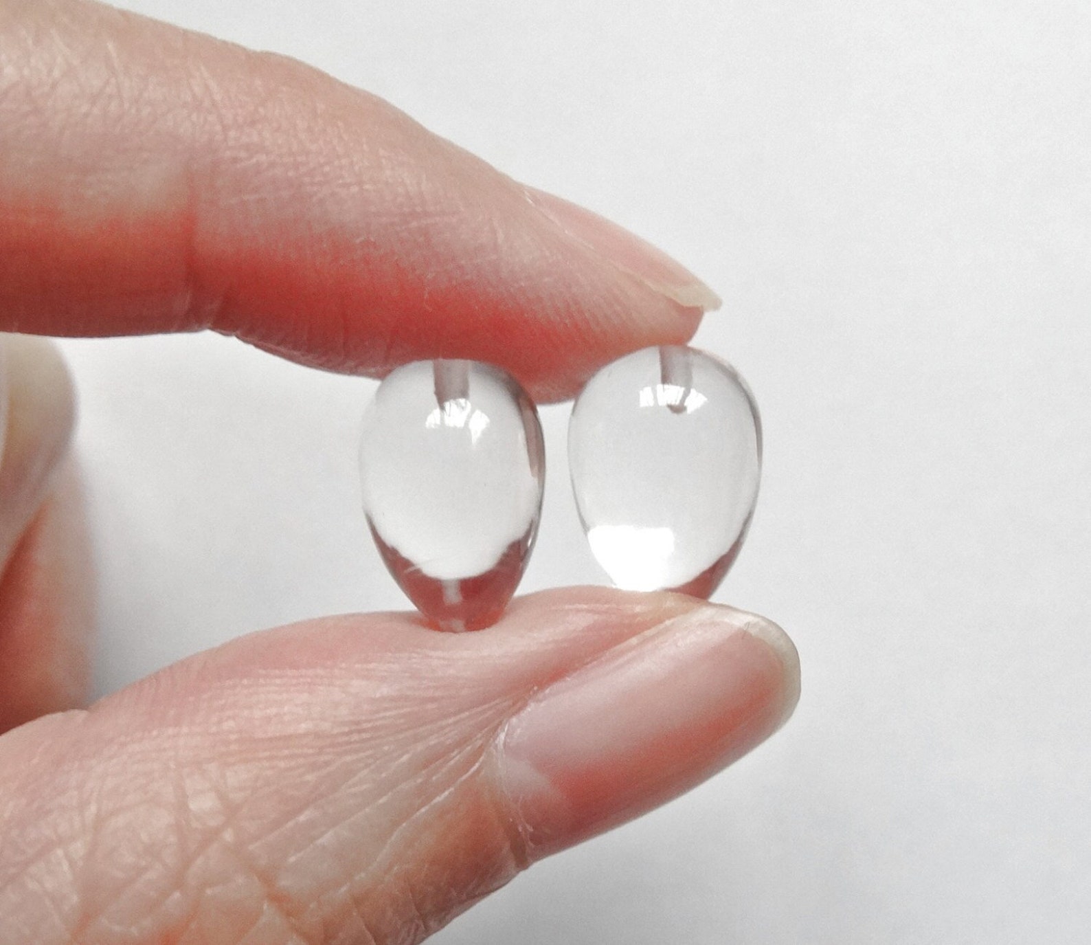 Crystal Upside Down Half Drilled Acorn Inverted Tear Drops - Etsy