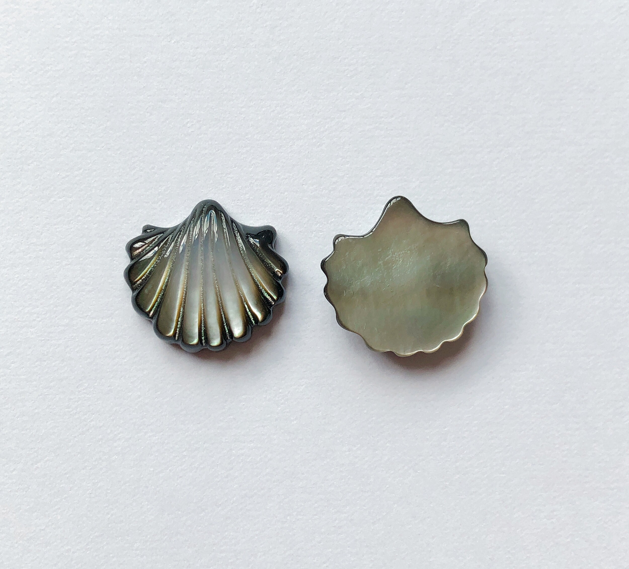 Black Mother of Pearl MOP Shell Clamshell Clam Shell Cabochon - Etsy ...