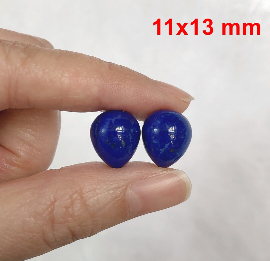 Blue Lapis Lazuli Upside Down Half Drilled Acorn Drops 9x10 Mm, 11x13 ...
