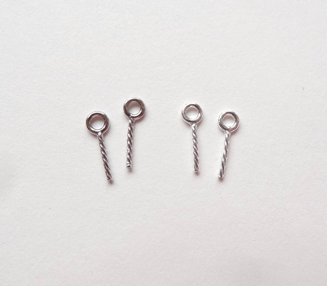 Sterling Silver or Rhodium Plated SS Loop Ring With Ridged Loop Link ...