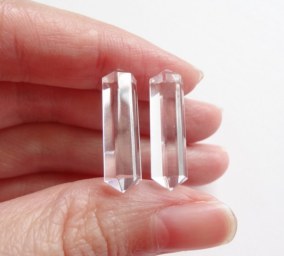 Clear A Grade Crystal Quartz Double Point Wands 6x20/22 Mm One Pair ...
