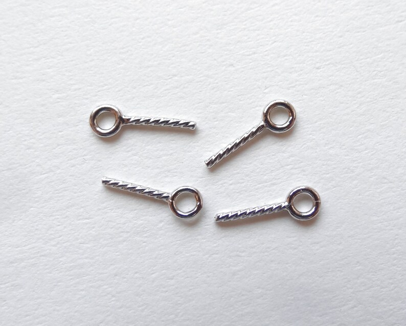 Sterling Silver or Rhodium Plated SS Loop Ring With Ridged - Etsy