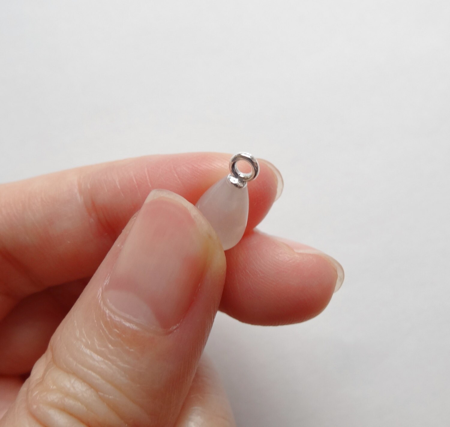 Sterling Silver SS 2 Mm Bead Cap With Peg and Link Ring for - Etsy