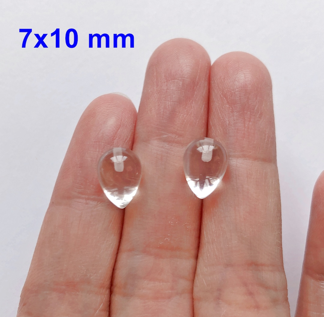 Crystal Upside Down Half Top Drilled Inverted Smooth Acorn Drops 6x8 Mm ...