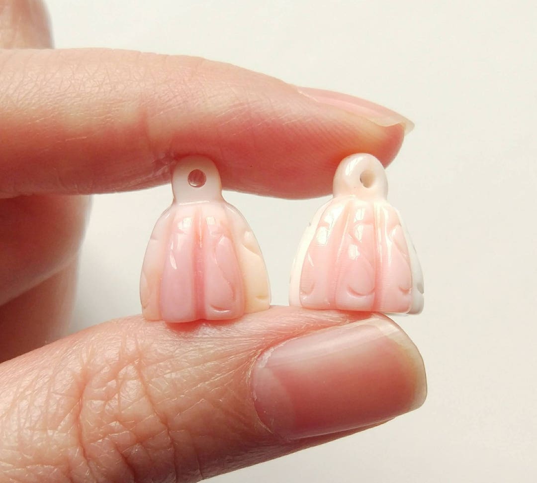 Hand Carved Queen Conch Bell Shaped Drops 12x14 Mm One Pair J7625 - Etsy