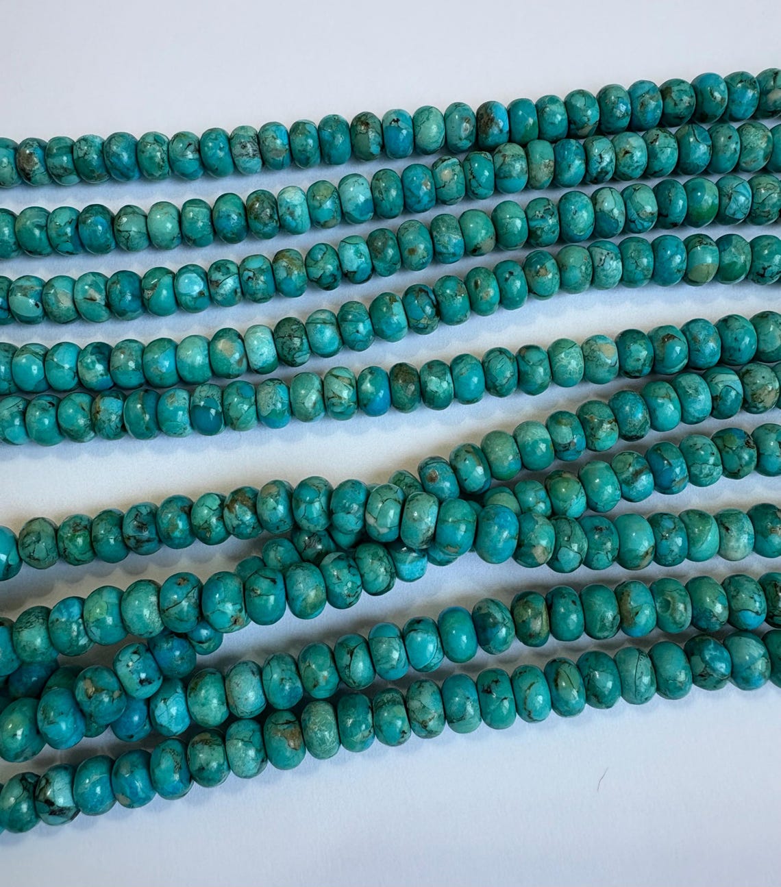 Compressed Chinese Turquoise Rondelles 8x5 Mm One 16" Strand E6926 - Etsy