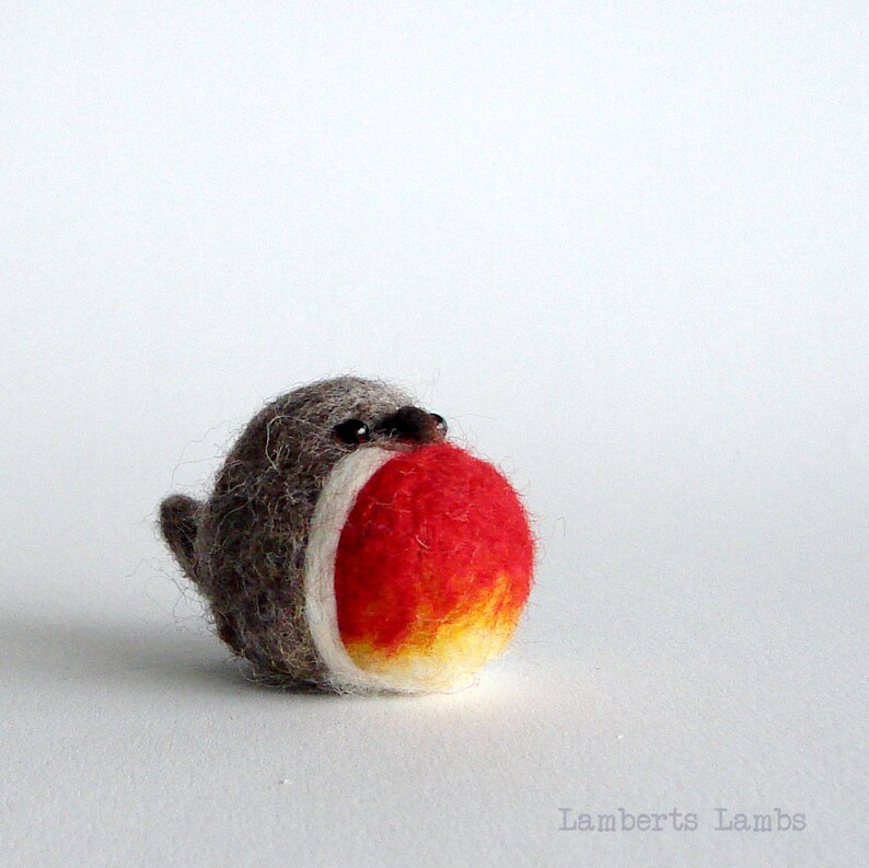 Needle Felted Red Breast, Handmade Robin Christmas Decoration, - Etsy
