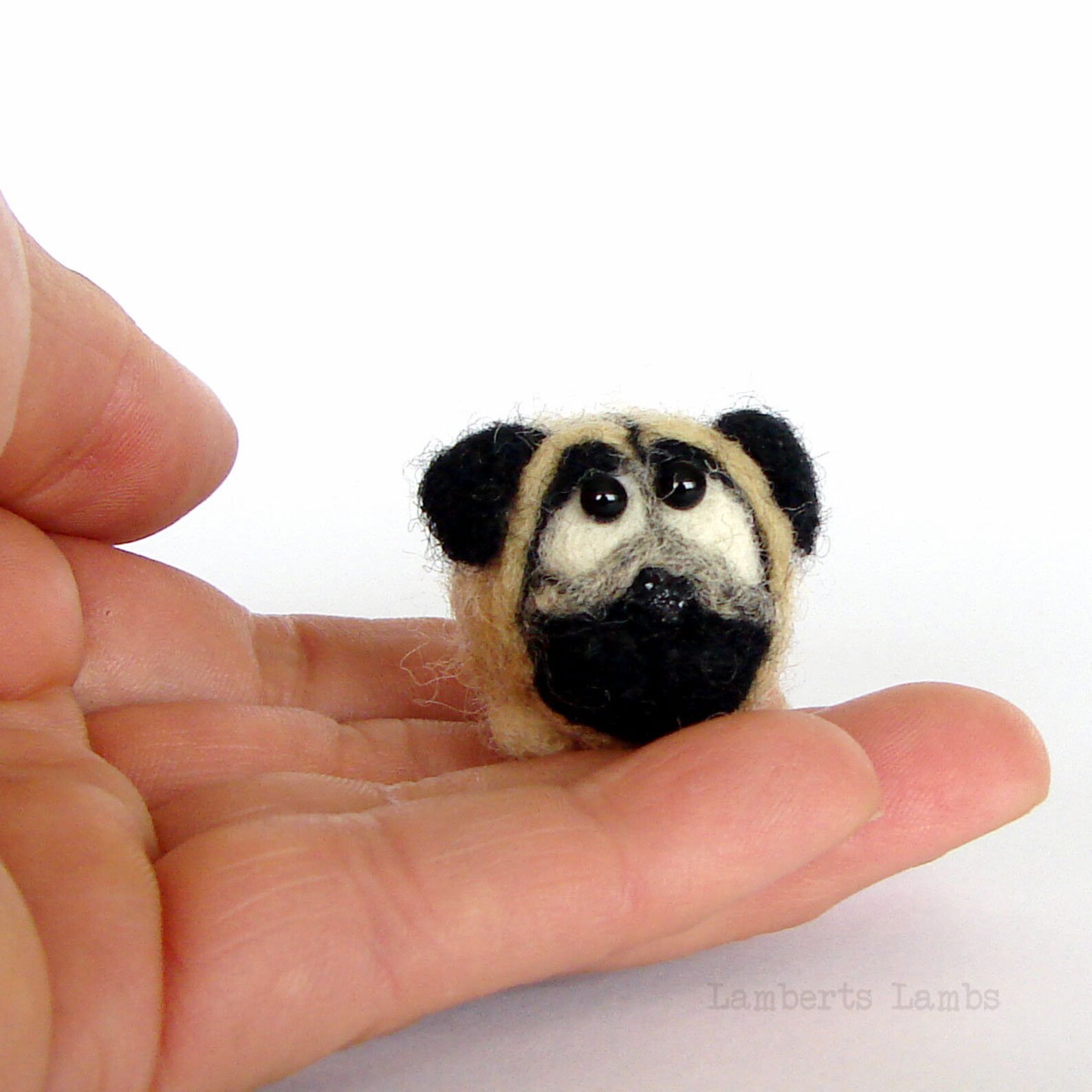 Needle Felted Pug Felted Dog Tiny Wool Dog - Etsy