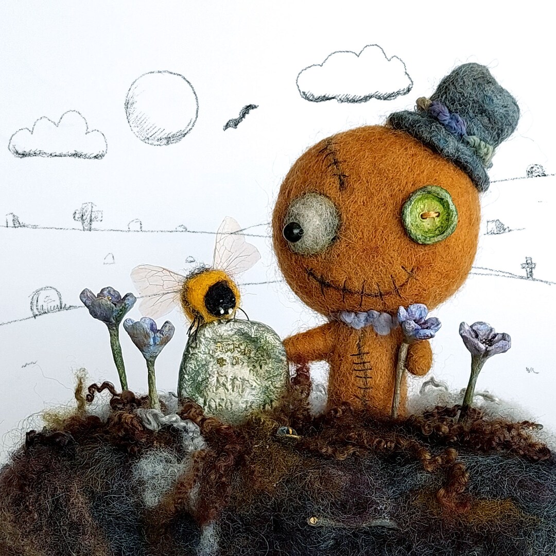 Gingerbread Man Voodoo Doll in a Graveyard Diorama - Etsy