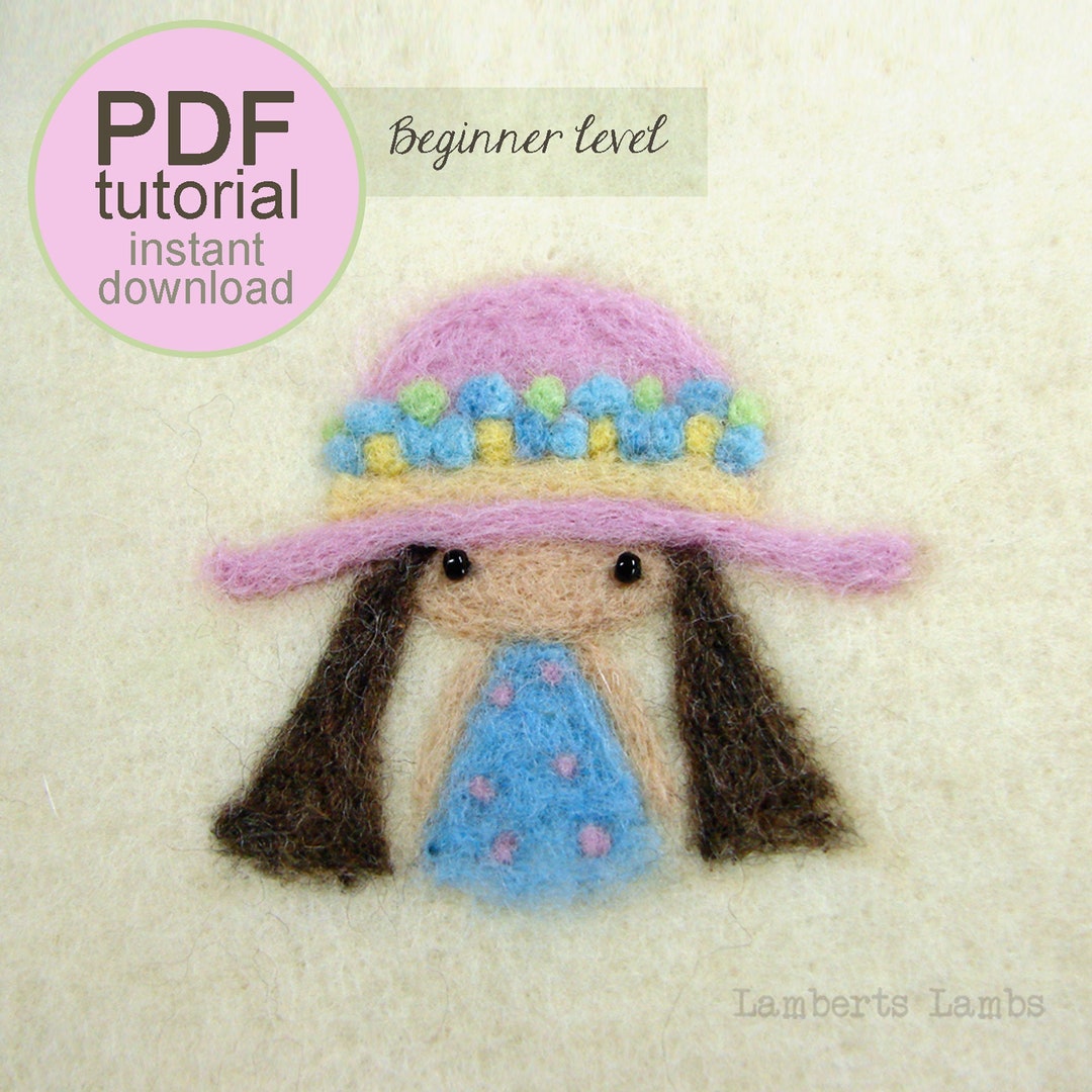 Needle Felting Tutorial Little Girl, 2D Needle Felt Pattern for Girls ...