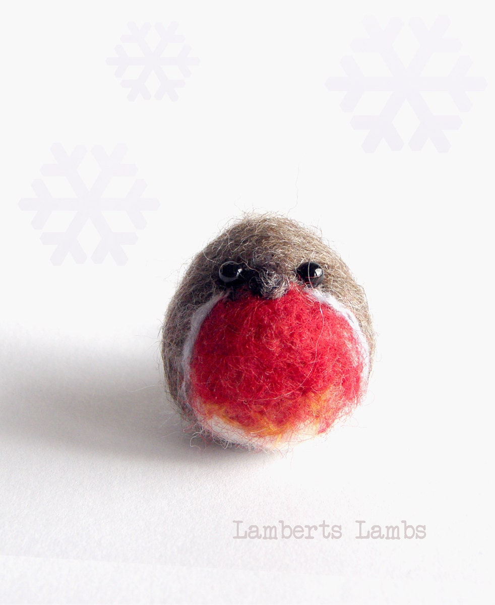 Needle Felted Robin Bird Christmas Decoration - Etsy UK