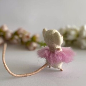 Handmade Needle Felted Ballerina Mouse in Pink Tutu - Etsy