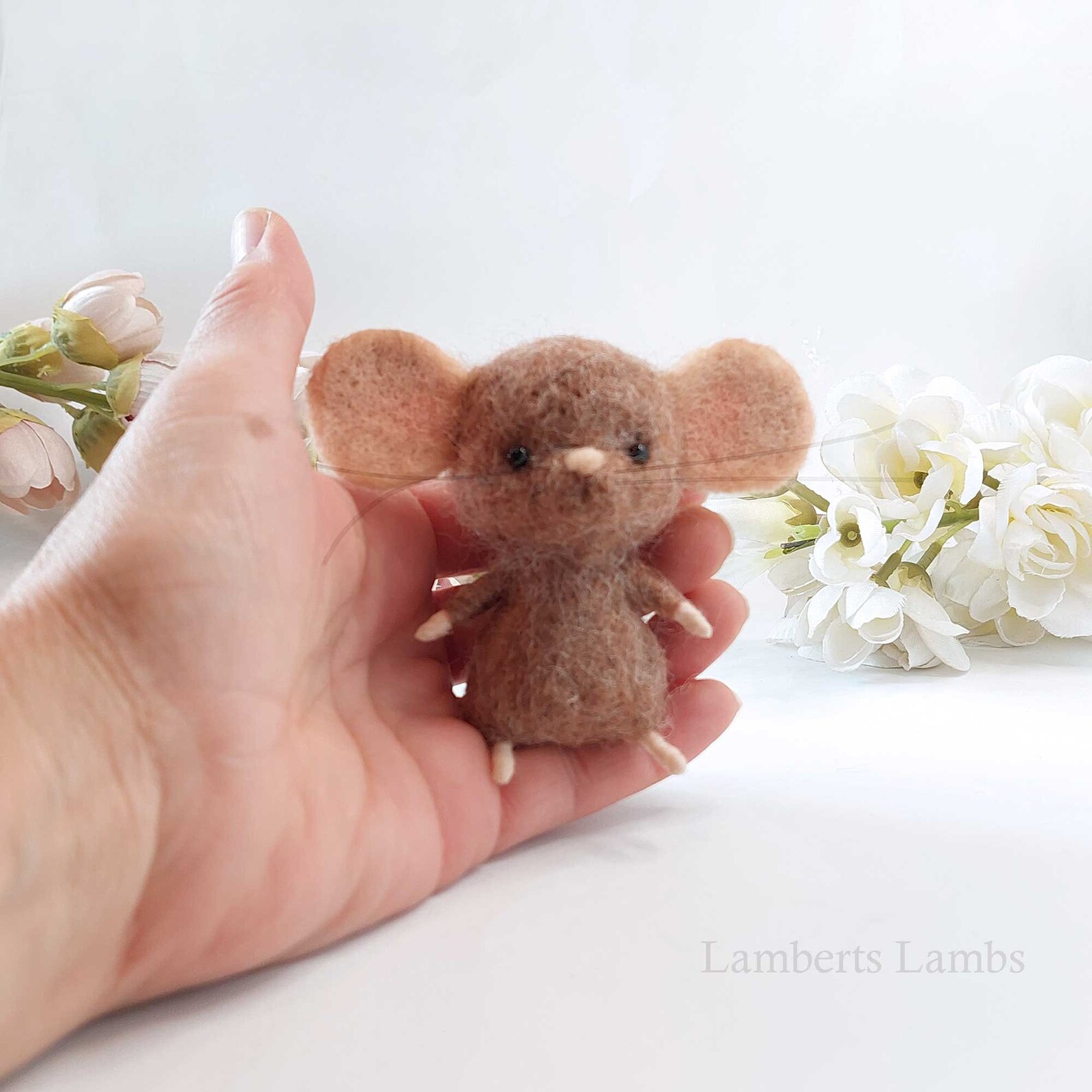 Needle Felted Brown Mouse - Etsy
